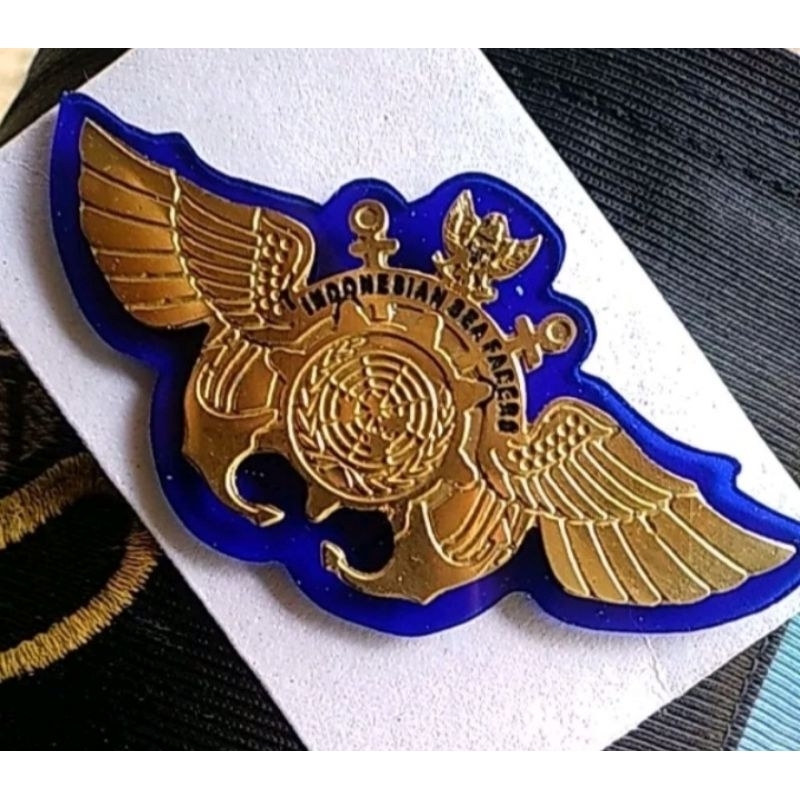 Jual wing perhubungan sea farers bigron akrlik biru | Shopee Indonesia