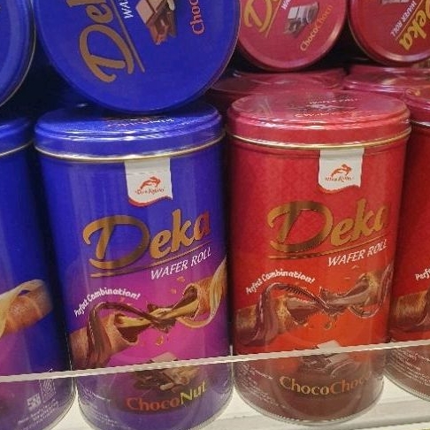 Jual Deka wafer roll rasa CHOCO NUT / CHOCO CHOCO kaleng 360gr | Shopee ...
