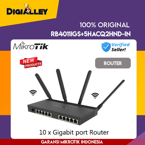 Jual Mikrotik RB4011iGS+5HacQ2HnD-IN Router Wireless Indoor RB 4011iGS ...
