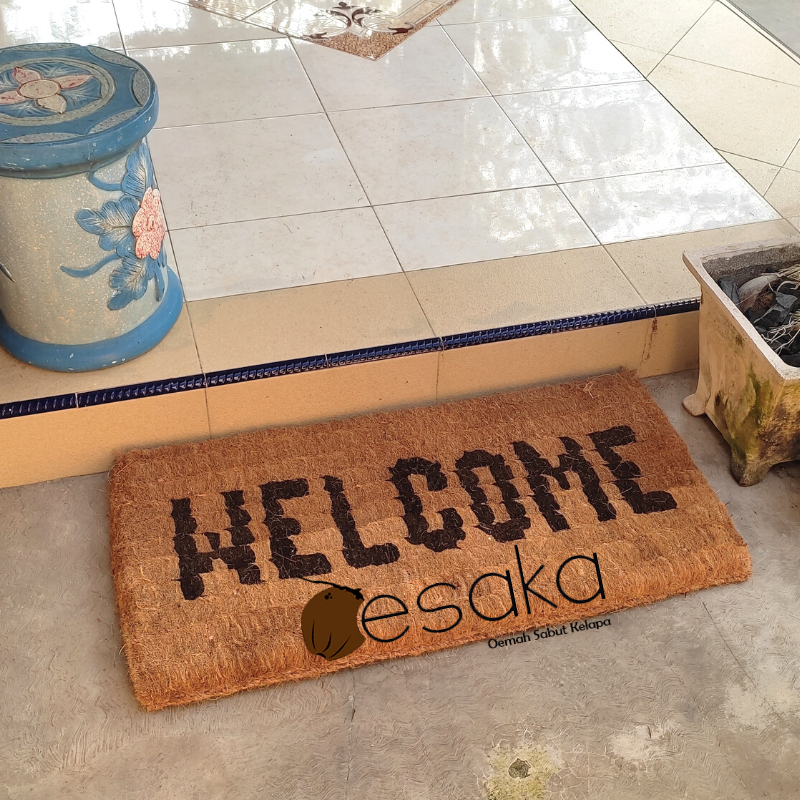 Jual keset sabut kelapa ukuran 100x50 cm - keset welcome tebal | Shopee ...