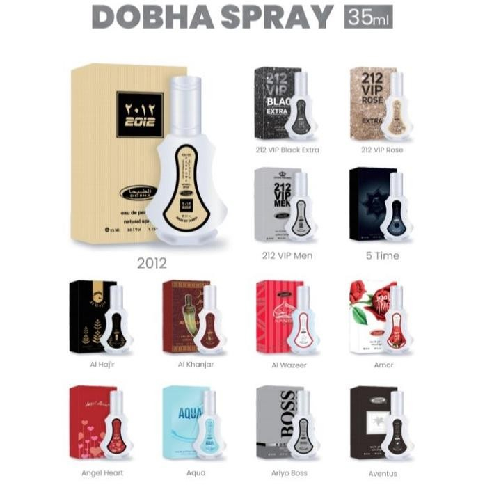 Jual Grosir 1 Lusin Parfum Minyak Wangi DOBHA Spray 35ML Original BPOM ...