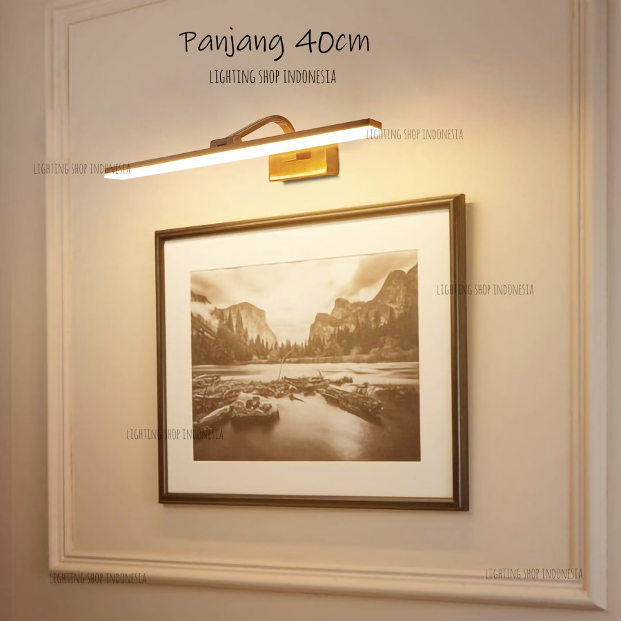 Jual Lampu lukisan lampu wastafel dinding led hias body gold tembaga ...