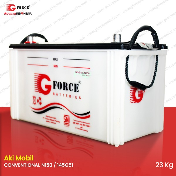 Jual GFORCE N150 - 145G51 / N150L - 145G51L (150 Ampere) - Aki Mobil ...