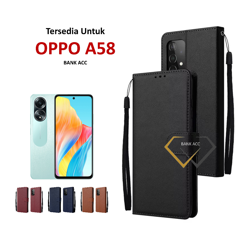 Jual CASE OPPO A5 PRO / A60 / A58 / A38 / A18 / A98 Flip Casing Dompet ...