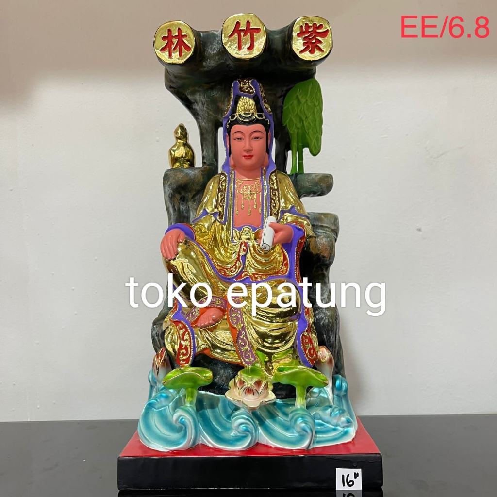 Jual patung Dewi kwan im / guan yin / zhe tik Lim / 紫竹林 - 16 inch ...