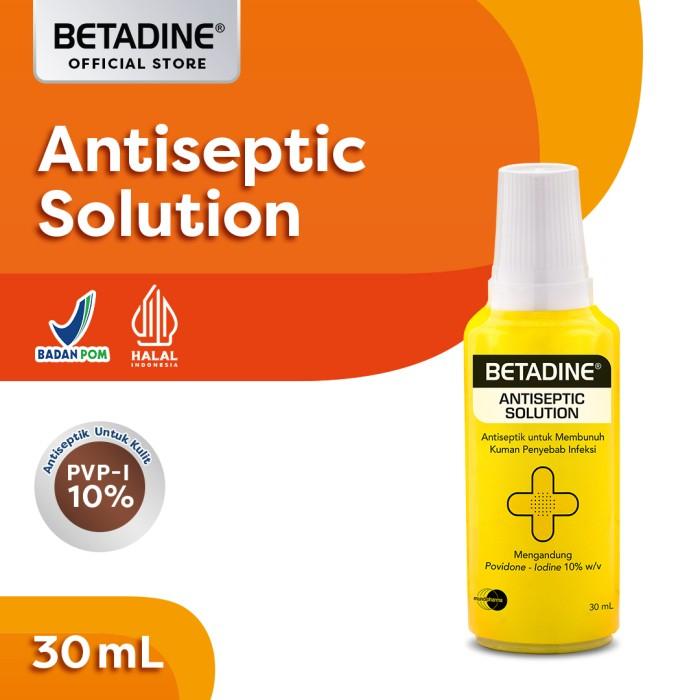 Jual BETADINE 30 ml SOLUTION Obat Luka Antiseptik 30ml | Shopee Indonesia