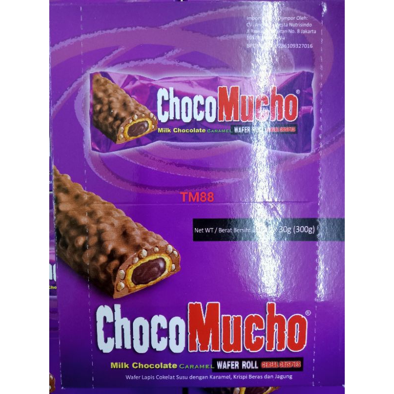 Jual CHOCOMUCHO MILK CHOCOLATE CARAMEL WAFER ROLL CEREAL CRISPIES ...