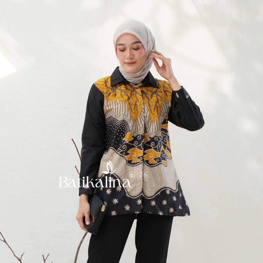 Jual Batik Alina Baju Batik Wanita Modern Atasan Blouse Batik Kerja ...