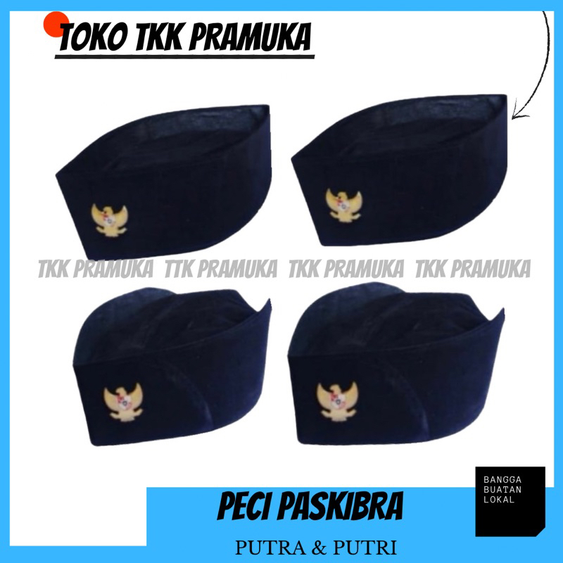 Jual Peci Paskibra / Peci paskibraka putra / Peci paskibra putri (Tanpa ...