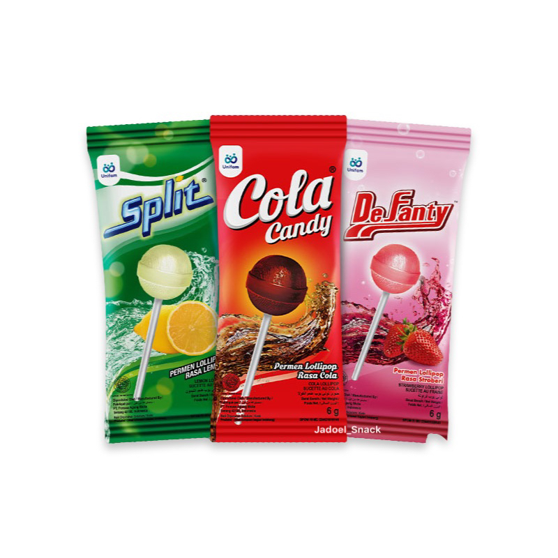 Jual Permen Split Cola Defanty Lolipop 6 Gr Rasa Lemon Cola by Jadoel ...