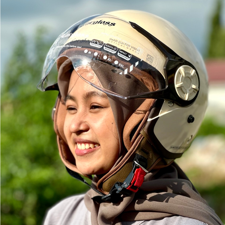 Jual Helm Cargloss Hijab Yrh Helmet Original Dewasa Sni | Shopee Indonesia