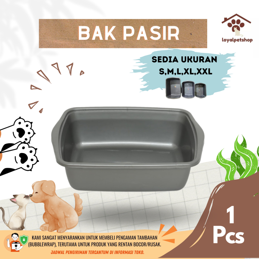 Jual BAK PASIR HEWAN - BAK PASIR KUCING PLASTIK KOTAK (KHUSUS INSTAN ...