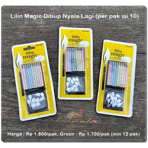 Jual LILN-06 : Lilin Magic Ditiup Nyala Lagi (per pak isi 10 lilin ...