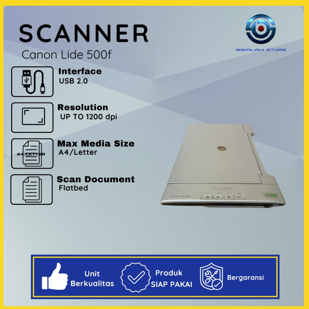 Jual Scanner A4 Canon CanoScan Lide 500F Siap Pakai Fungsi Normal ...