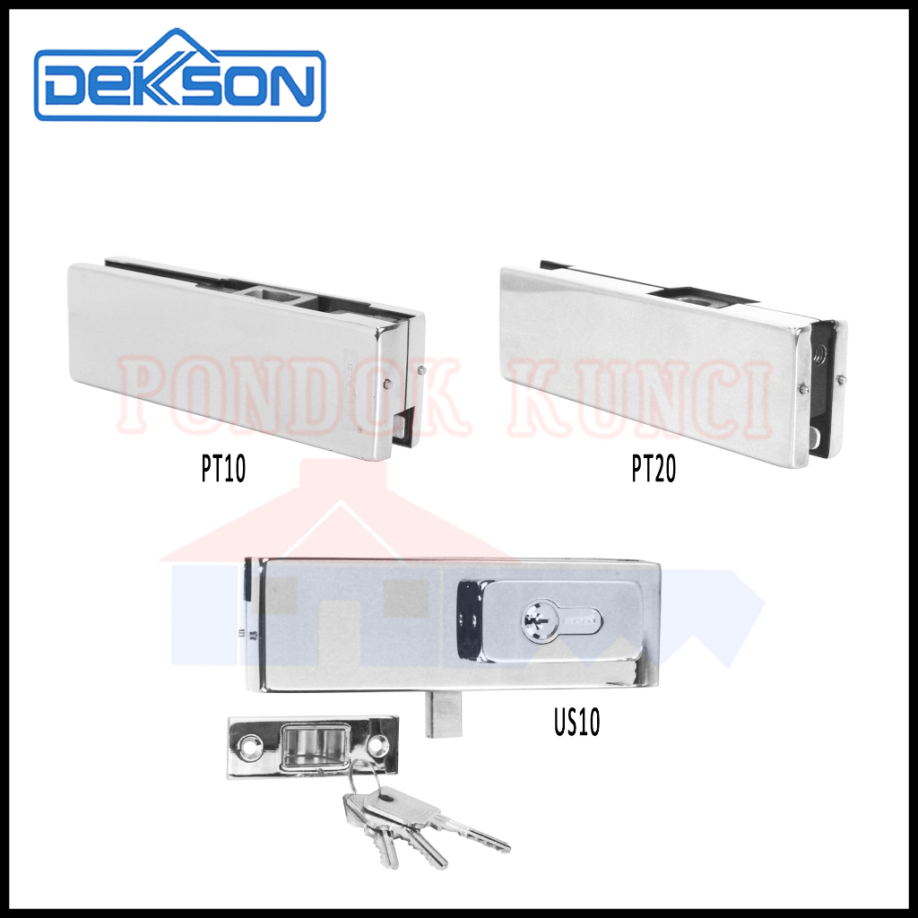 Jual Engsel Pintu Kaca Dekkson 1 Set Patch Fitting PT10, PT20, US10 + Cylinder Komplit | Shopee ...