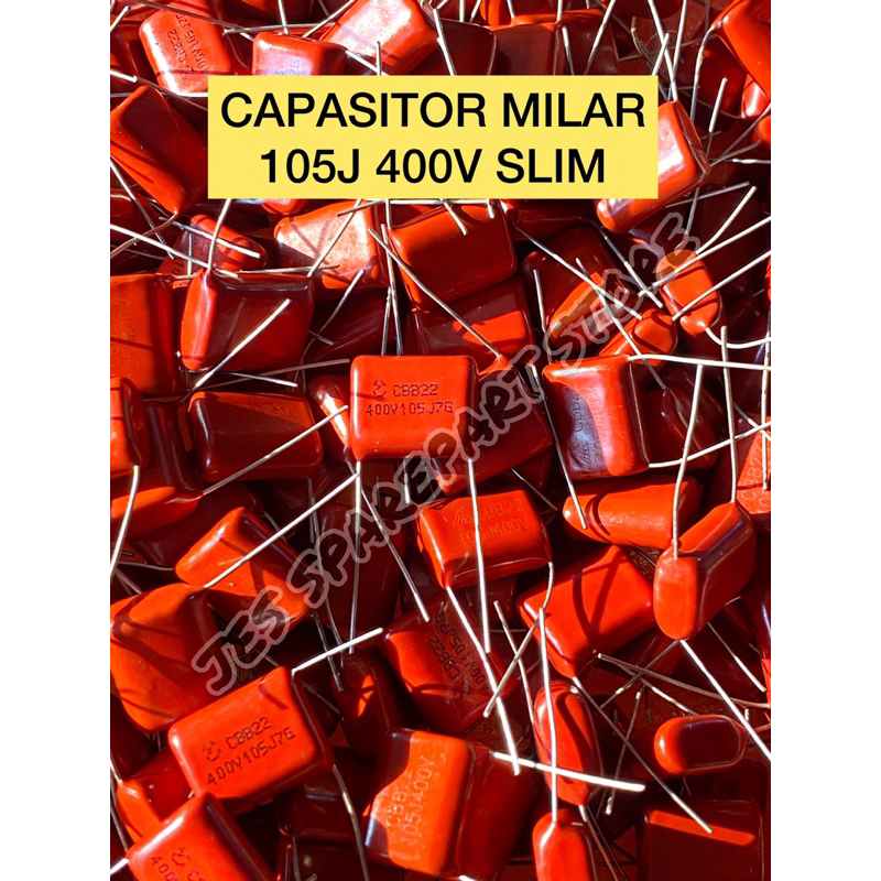 Jual CAPASITOR MILAR 105J 400V SLIM | Shopee Indonesia