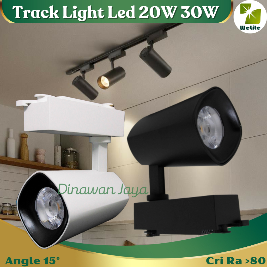 Jual Lampu Sorot Rel Track Led WE LITE Lampu Tracklight Spotlight 20W 30W | Shopee Indonesia