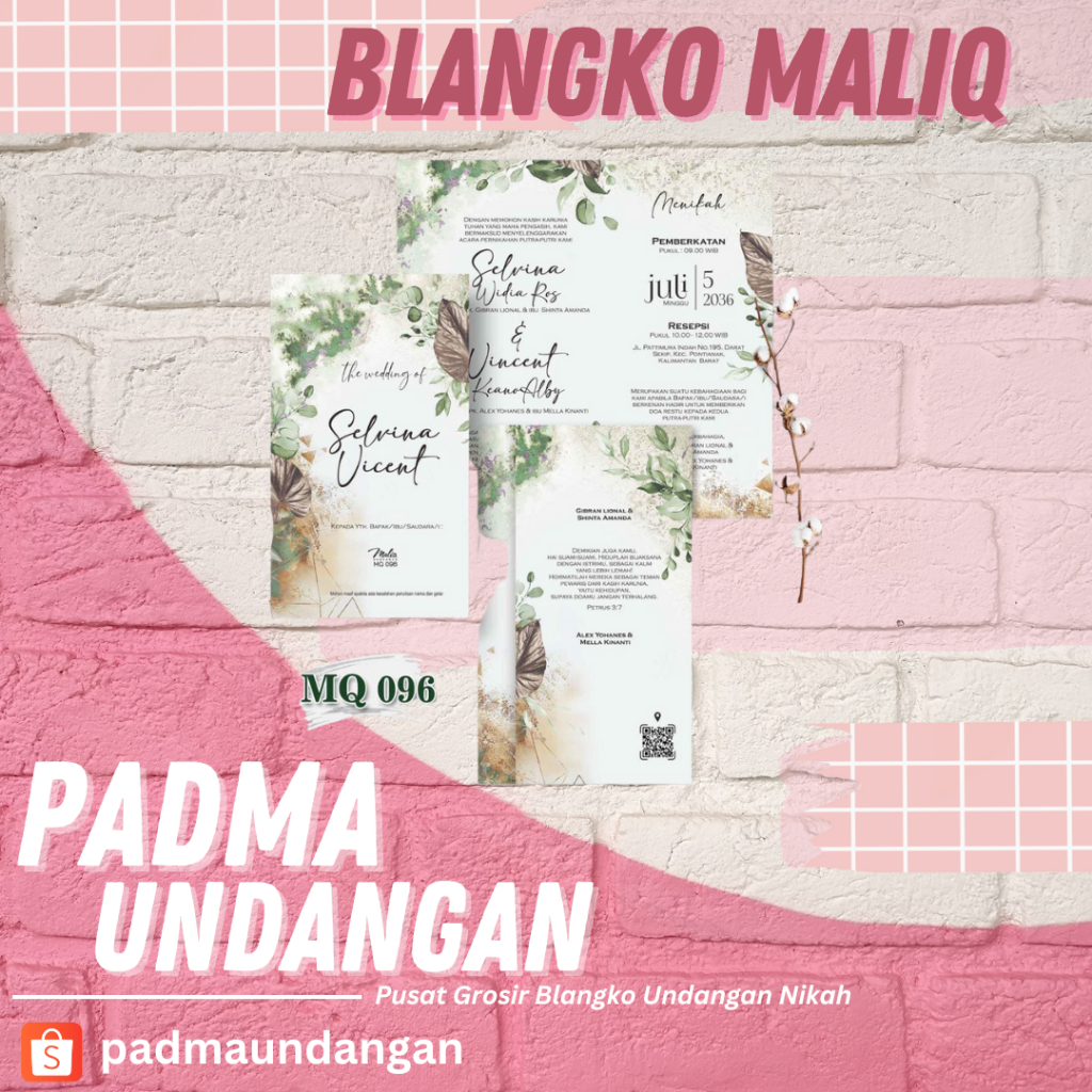 Jual Blangko Undangan Maliq 96 | Pusat Grosir Blangko | Padma Undangan | Shopee Indonesia