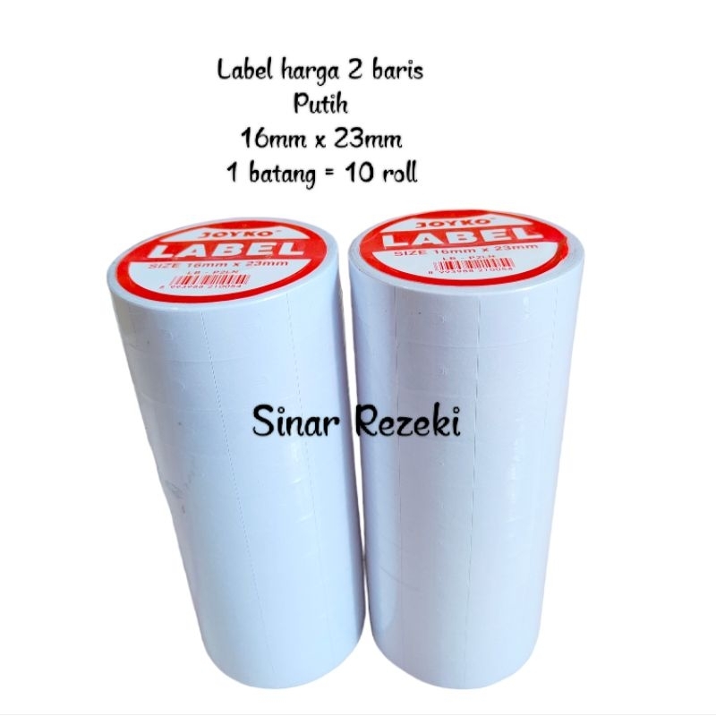 Jual 1 Batang = 10 buah!! Label harga 2 baris joyko/nota label 2 baris ...