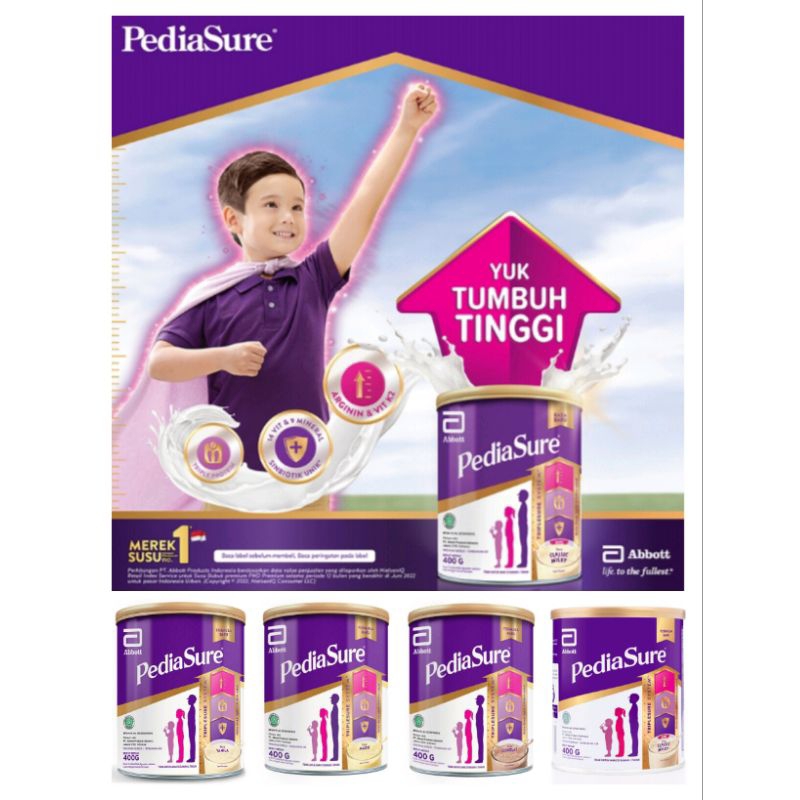 Jual Pediasure/ Pediasur / PediaSure Triplesure Susu Formula Pertumbuhan Anak 400 g | Shopee ...