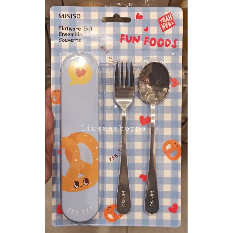 Jual Alat Makan Miniso - Happy Foods Collection Flatware Set (Fork ...