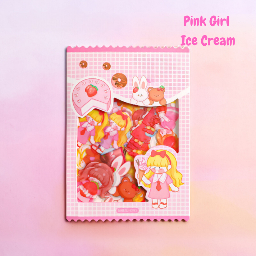 Jual TOPER Sticker Set Isi 45 Pcs Aesthetic Lucu Imut Estetik Berbagai ...