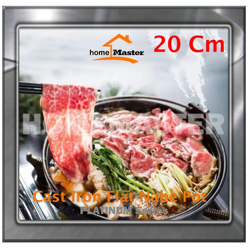 Jual Japanese Cast Iron/Besi Cor Sukiyaki/Shabu/Nabe Pot Flat 20 CM ...