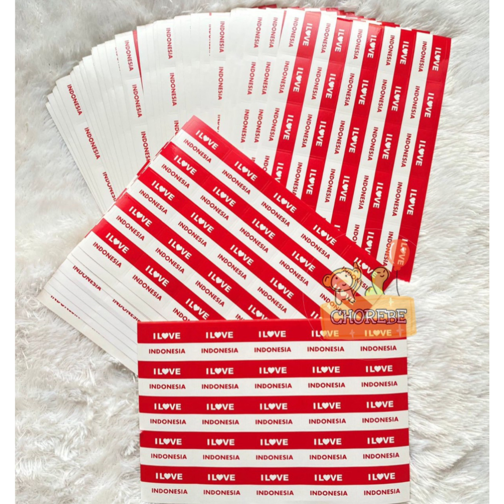 Jual PER LEMBAR Sticker / Stiker Pipi Merah Putih Muka Tangan Bendera ...