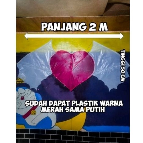 Jual layangan love bersayap ukuran 2 meter kerangka siap rakit sudah ...