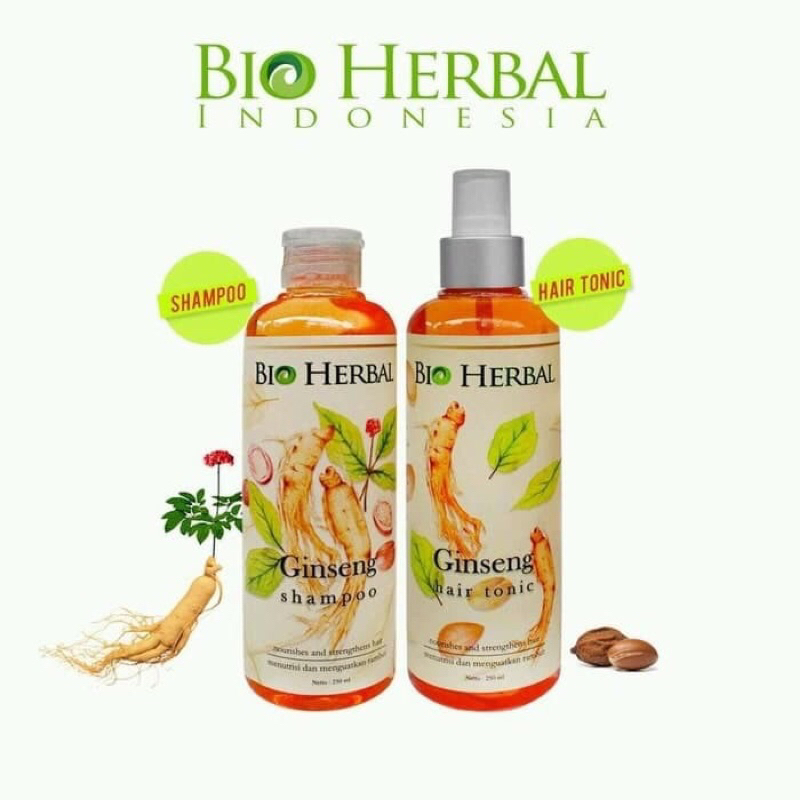 Jual Bio Herbal Ginseng Hair Tonic Shampoo Penyubur Rambut Rontok ...
