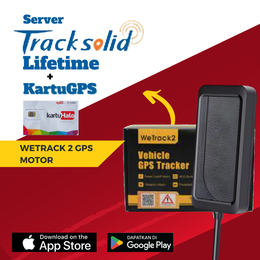 Jual GPS Tracker Motor Wetrack 2 + Tracksolid Lifetime + kartuGPS Aktip | Shopee Indonesia