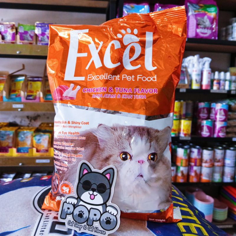 Jual pakan makanan kucing excel segitiga 500gr | Shopee Indonesia