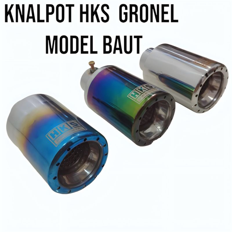 Jual Knalpot Mobil HKS Gronel Model Baut inlet 2 inchi | Shopee Indonesia