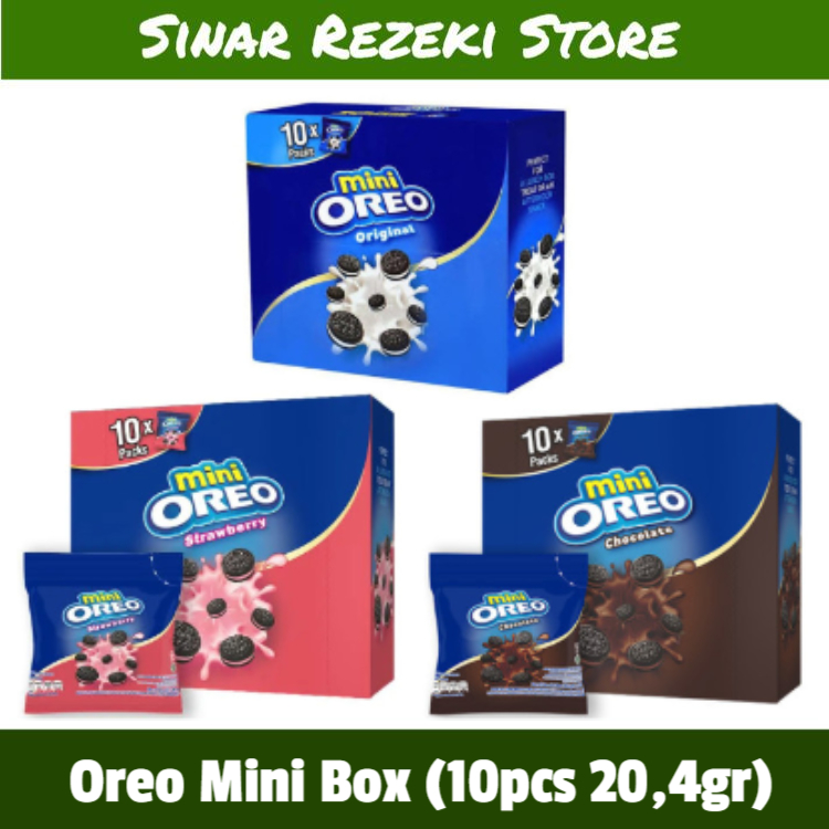 Jual Oreo Mini Vanilla Box 10 pouch x 20,4 g / oreo mini box coklat ...