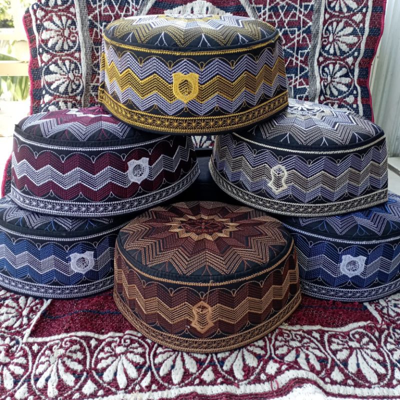 Jual PECI PAKISTAN TERBARU Kopiah Pakistan Full Bordir Peci Lebaran ...
