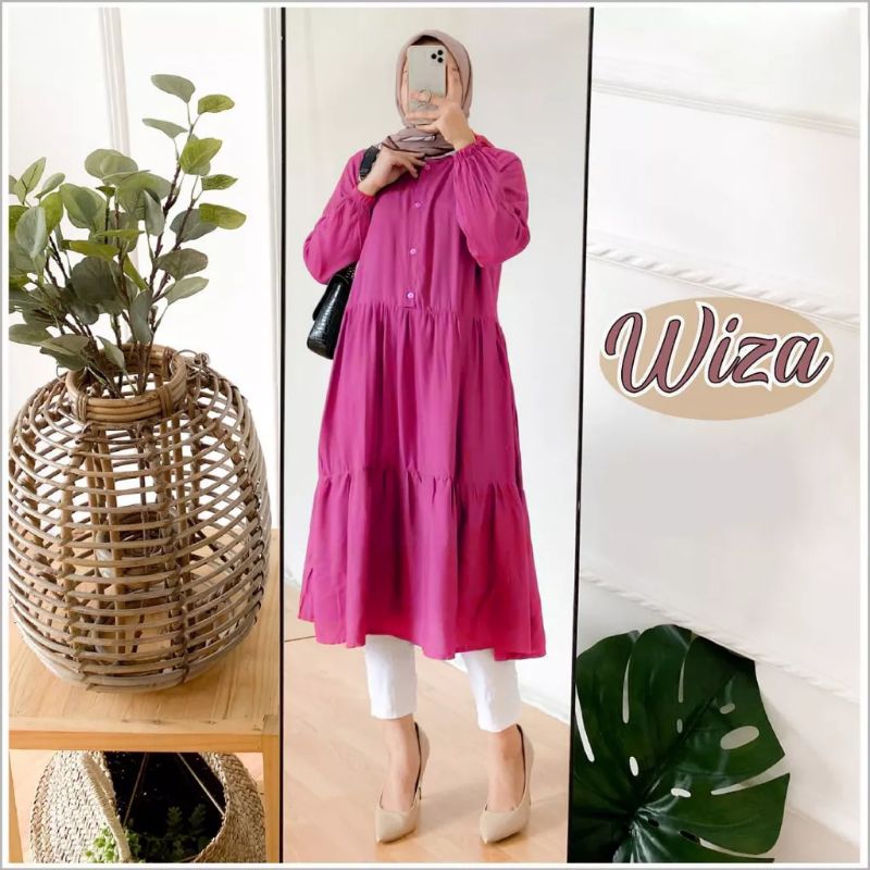 Jual WIZA TUNIK/ATASAN WANITA RAYON PREMIUM LD 95(M) LD 100(L) | Shopee Indonesia