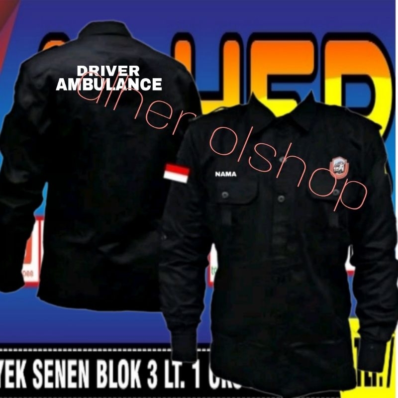 Jual Kemeja driver ambulance baju driver ambulance kemeja driver ...