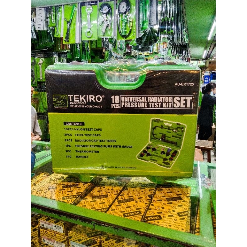 Jual TEKIRO UNIVERSAL RADIATOR PRESSURE TES KIT 18PCS /ALAT TEST ...