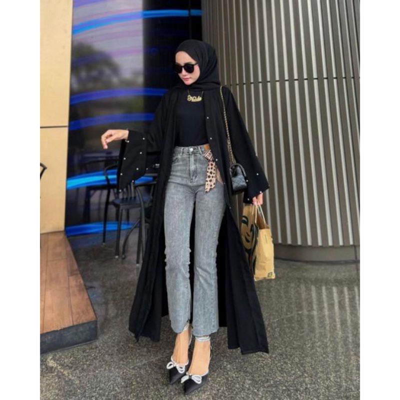 Jual Gamis Outer Abaya Kancing cetit Remaja Dewasa Trend Simple ...