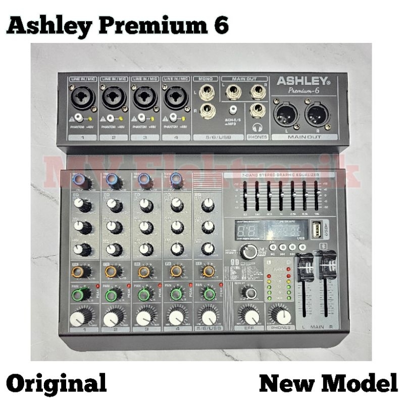 Jual Mixer Ashley Premium 6 Original Mixer live Streaming Ashley effect Reverb 16dsp | Shopee ...