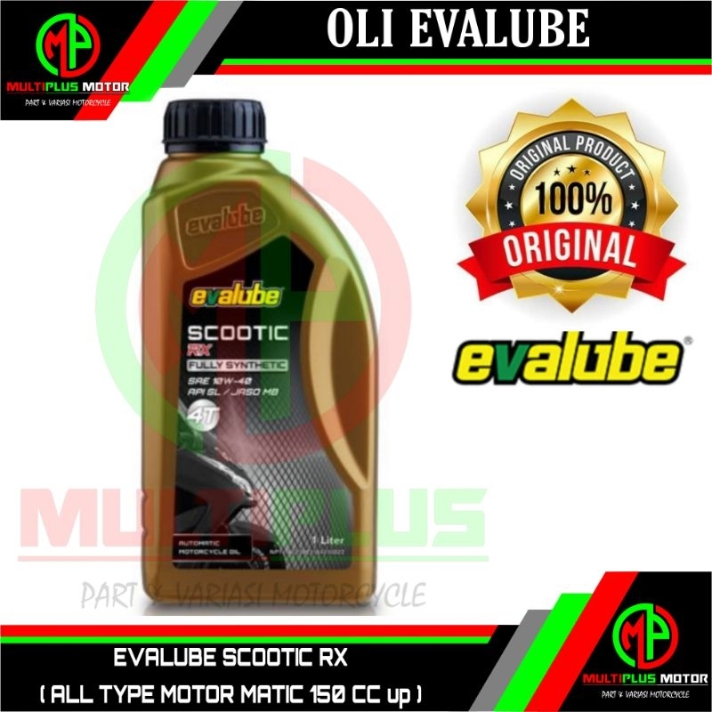 Jual Oli mesin matic EVALUBE SCOOTIC RX 10W-40 (1L) ORIGINAL 100% ...