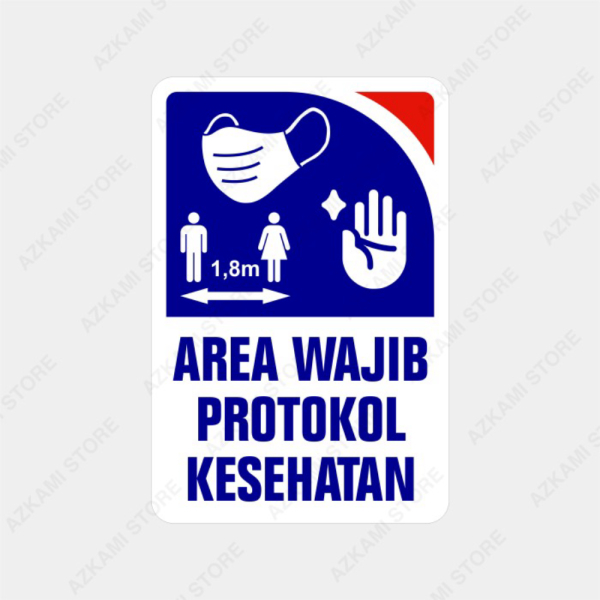 Jual Jual Rambu Area Wajib Taat Protokol Kesehatan 20cm x 30cm - Plat ... Jual Jual Rambu Area Wajib Taat Protokol Kesehatan 20cm x 30cm - Plat ...