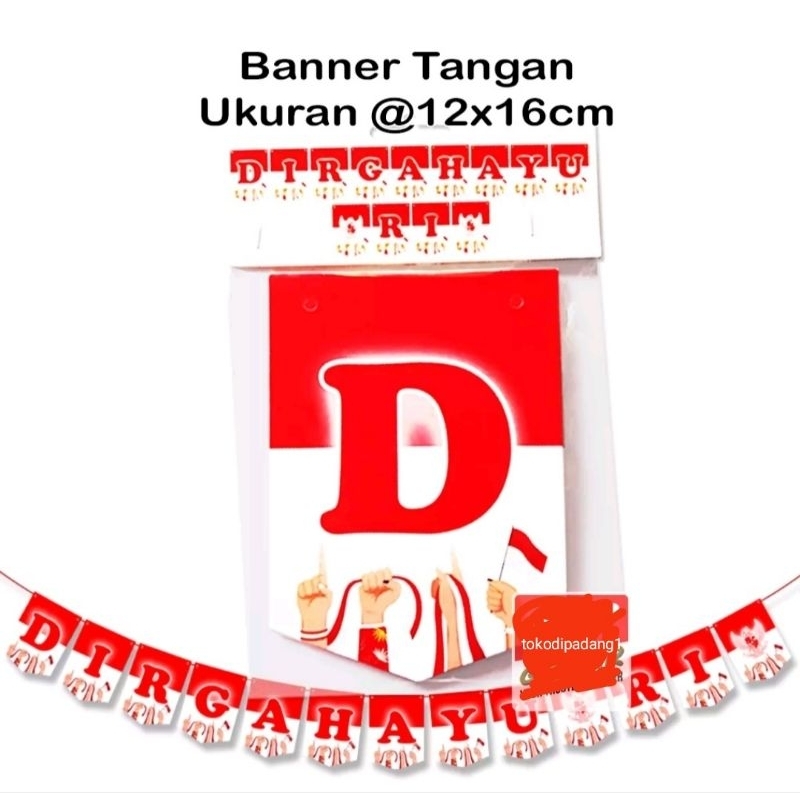 Jual BANNER DIRGAHAYU Bendera/Bunting Flag HUT RI Kemerdekaan | Shopee ...