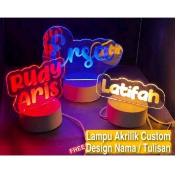 Jual Lampu akrilik lampu tidur Dekorasi Kamar ukuran 10 x5 ketebalan ...