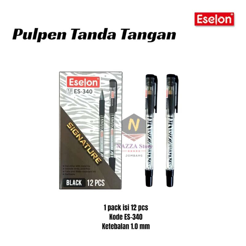 Jual Eselon ES-340 Pen Pulpen Tanda Tangan 1 Pcs | Shopee Indonesia