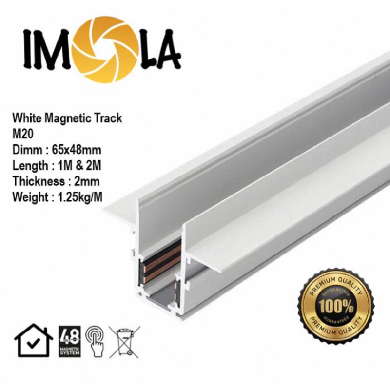 Jual Track rell Lampu magnetic system 2 meter/imola track magnetic ...