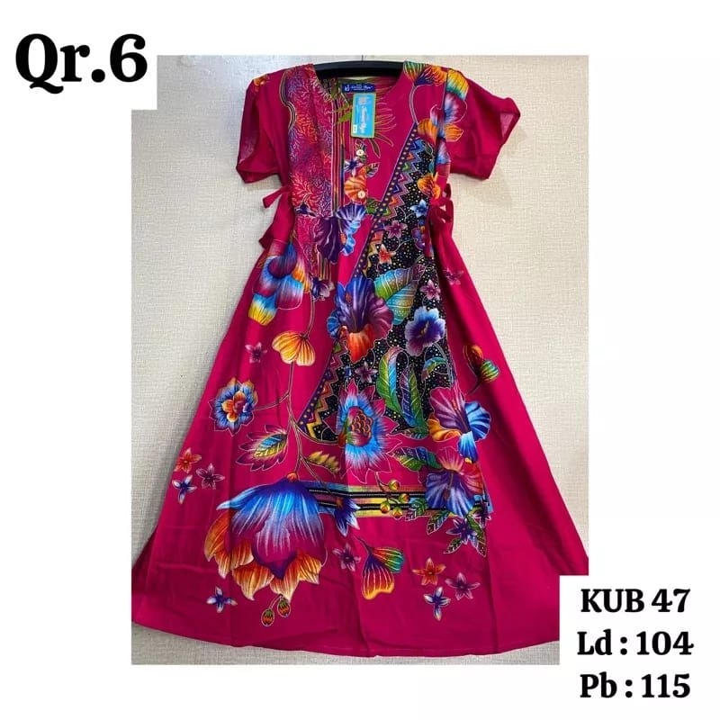 Jual DASTER CHIBI MOTIF BUNGA TERBARU DRESS IBU BATIK KENCANA UNGU ...