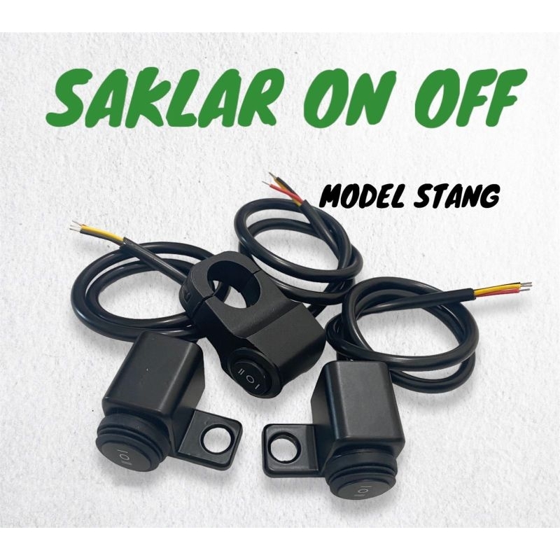 Jual Saklar Lampu Motor Spion On Off On Waterproof Alumunium CNC Saklar ...