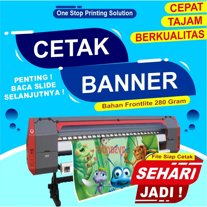 Jual cetak baner, spanduk, baliho 260 / 280 / 340 gram cepat 1 hari jadi | Shopee Indonesia