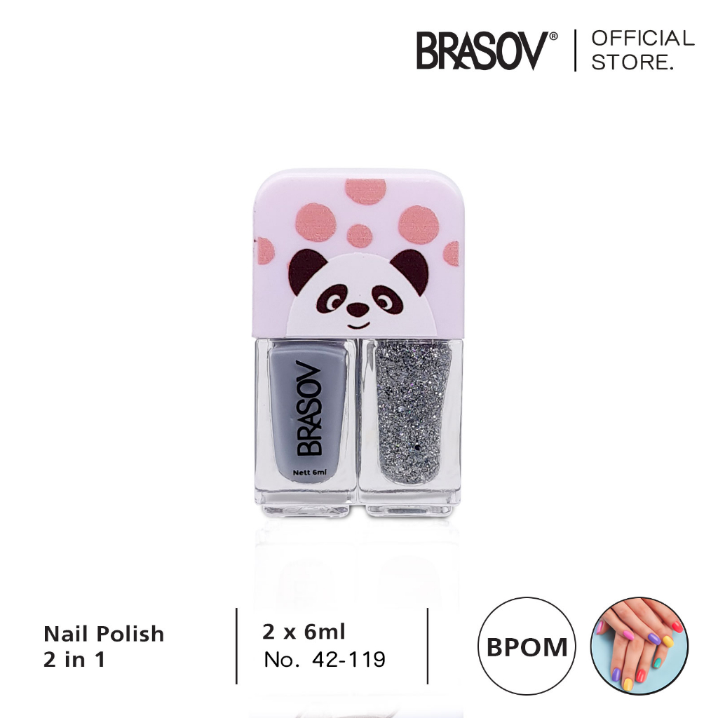 Jual BRASOV Kutek / Cat Kuku Nail Polish 2 In 1 6 ML Kutex BPOM SGL01 ...